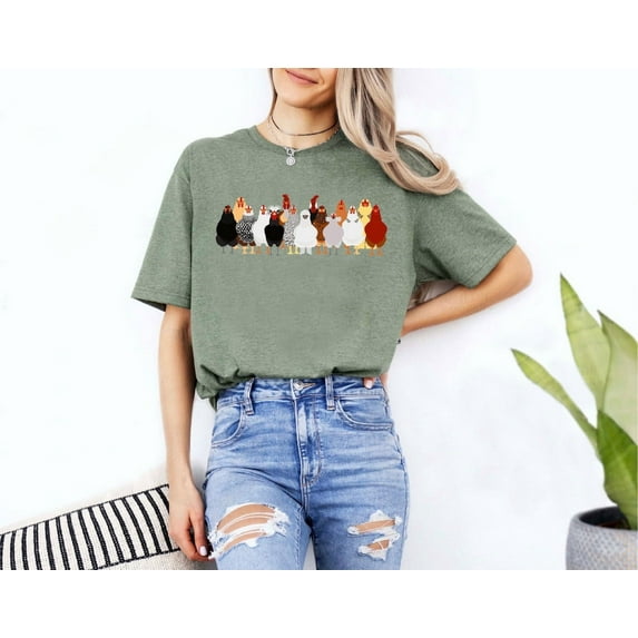 Chicken Shirt, Chicken Mom Shirt, Farm Chicken Tee, Chicken Lover Gift ...
