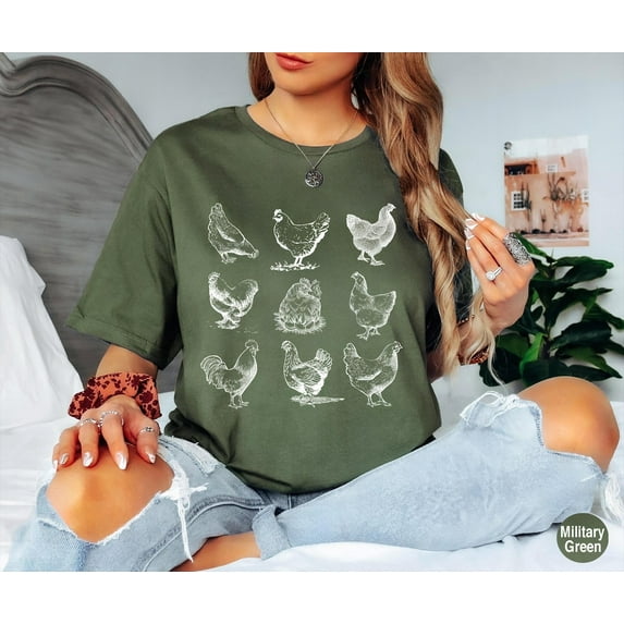 Chicken Shirt, For Chicken Lover, Farm Life Shirt, Farm Animal Hoodie ...