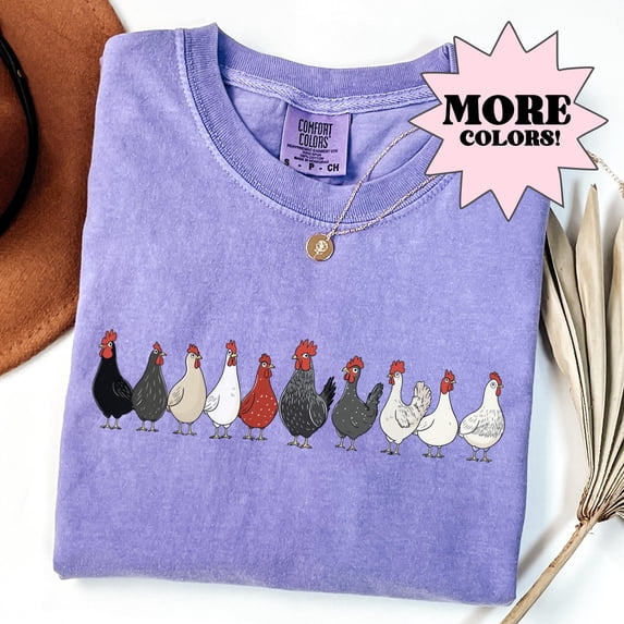 Chicken Shirt Mothers Day Chicken Shirt Comfort Colors Women Chicken ...