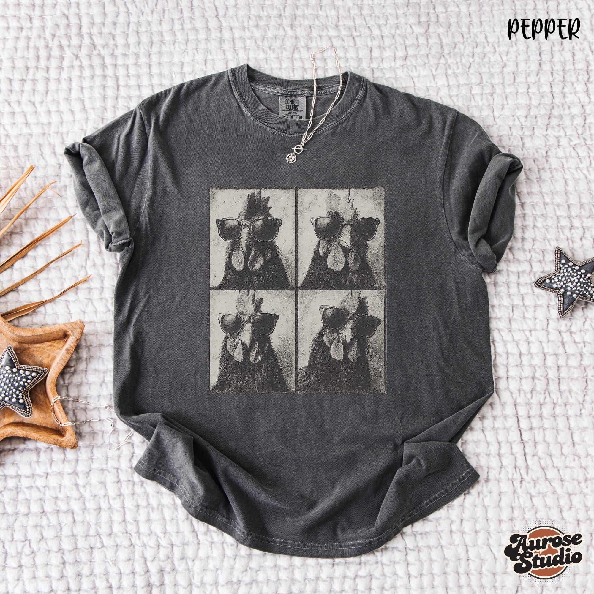 Chicken Shirt: Retro Grunge Chicken Tee - Walmart.com