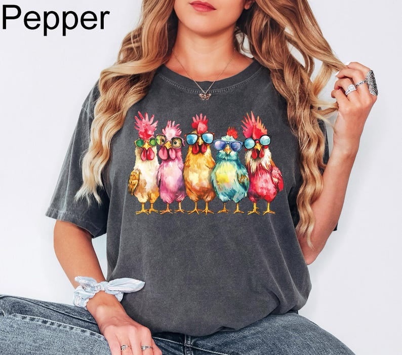 Chicken Shirt, Women Chicken Tee, Funny Farmer Shirt, Love Chickens ...