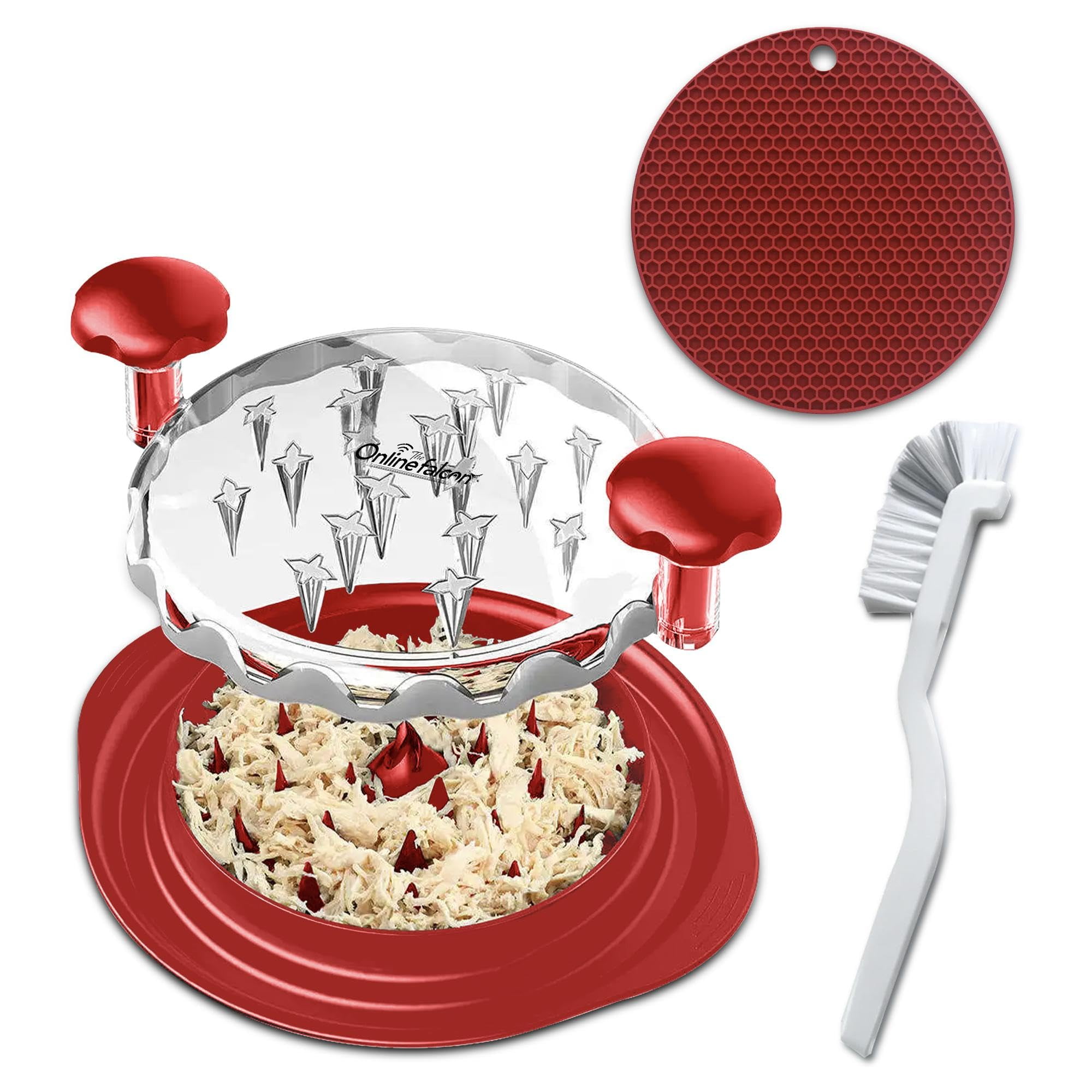 Chicken Shredder 10.8" Visible Chicken Breast Shredder Tool Twist ...
