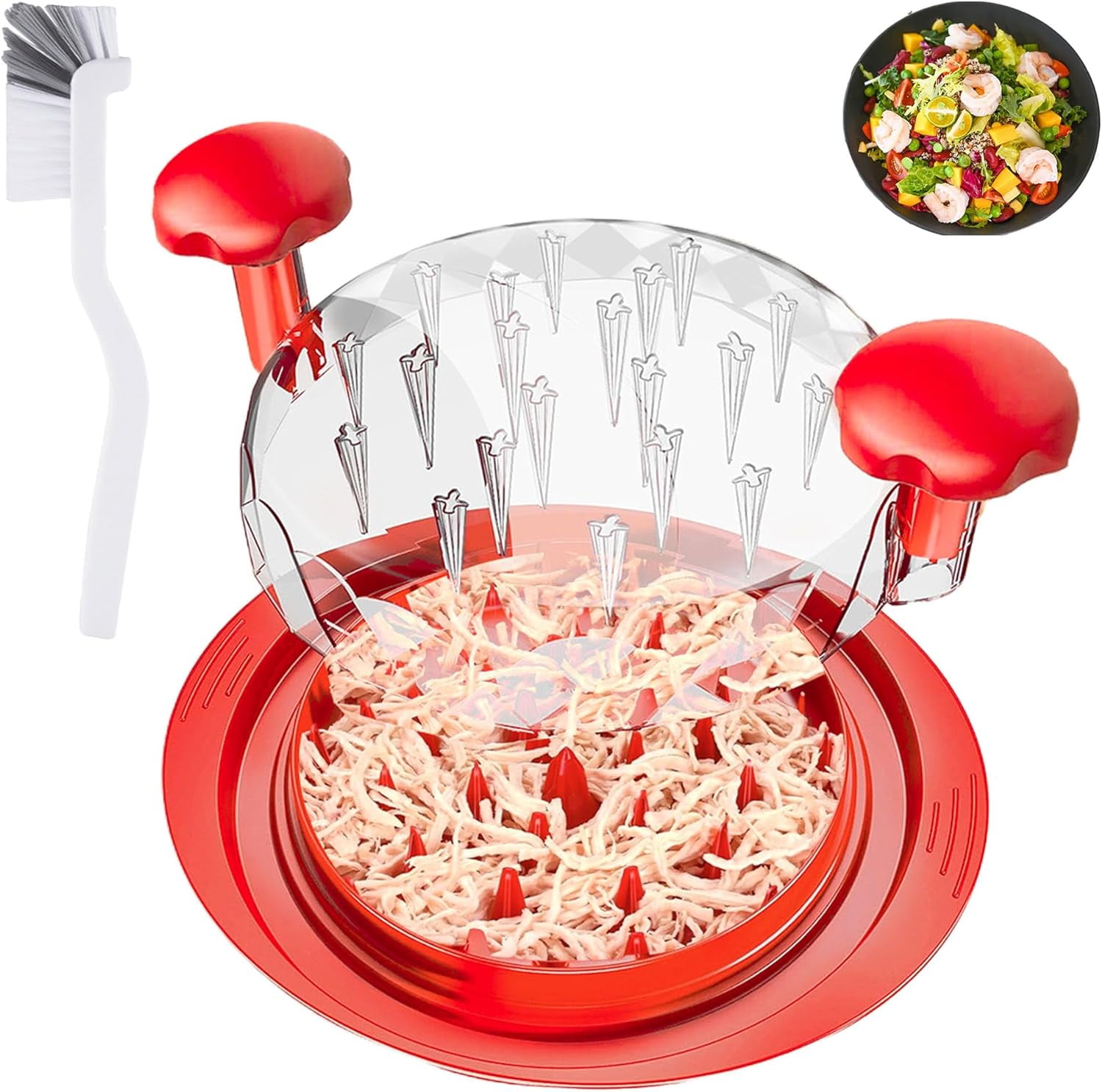 Chicken Shredder, 9.8" Visible Chicken Breast Shredder Tool Twist,with ...