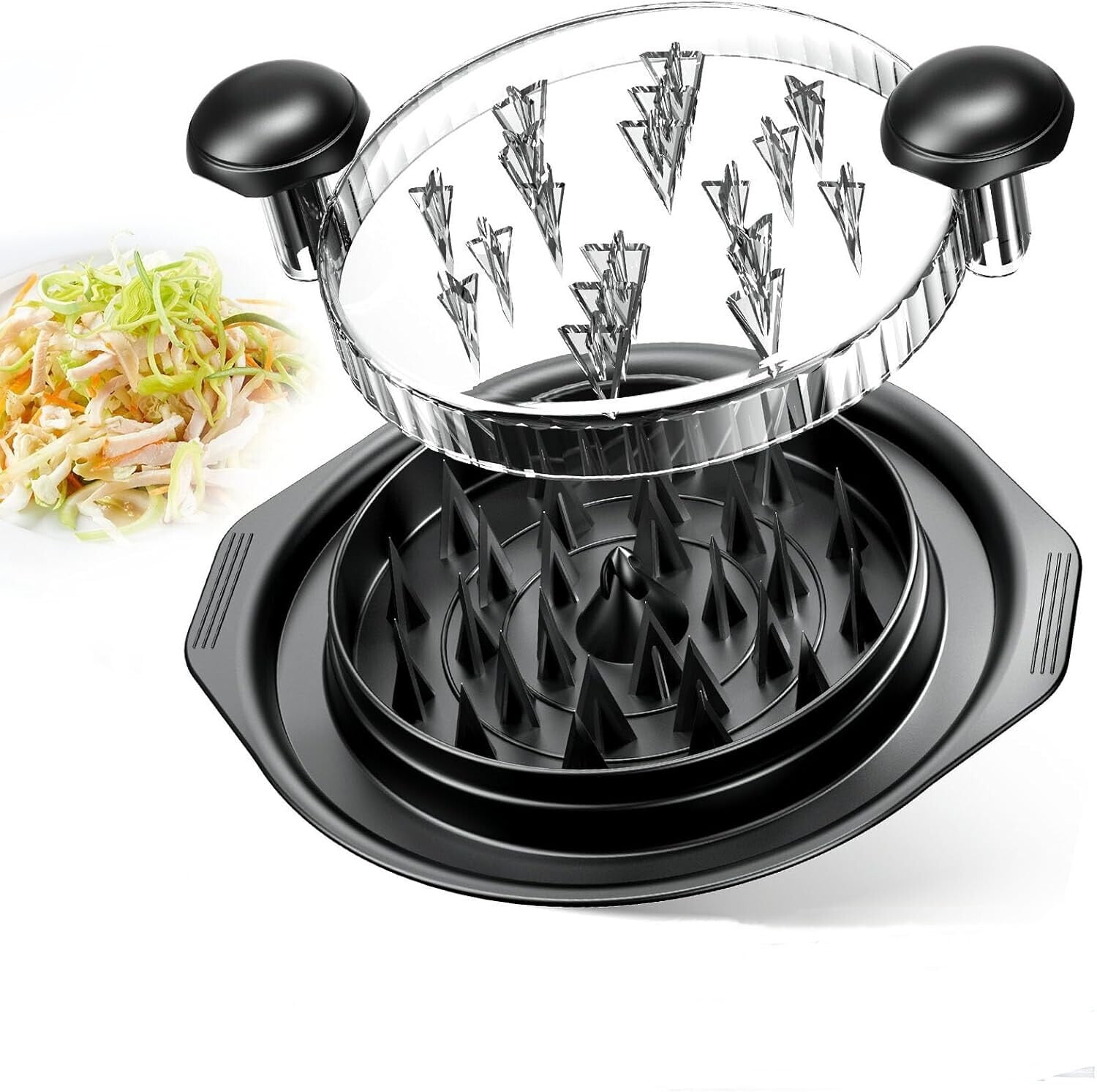 Chicken Shredder, 9.8inch Chicken Breast Shredder Tool with Transparent ...