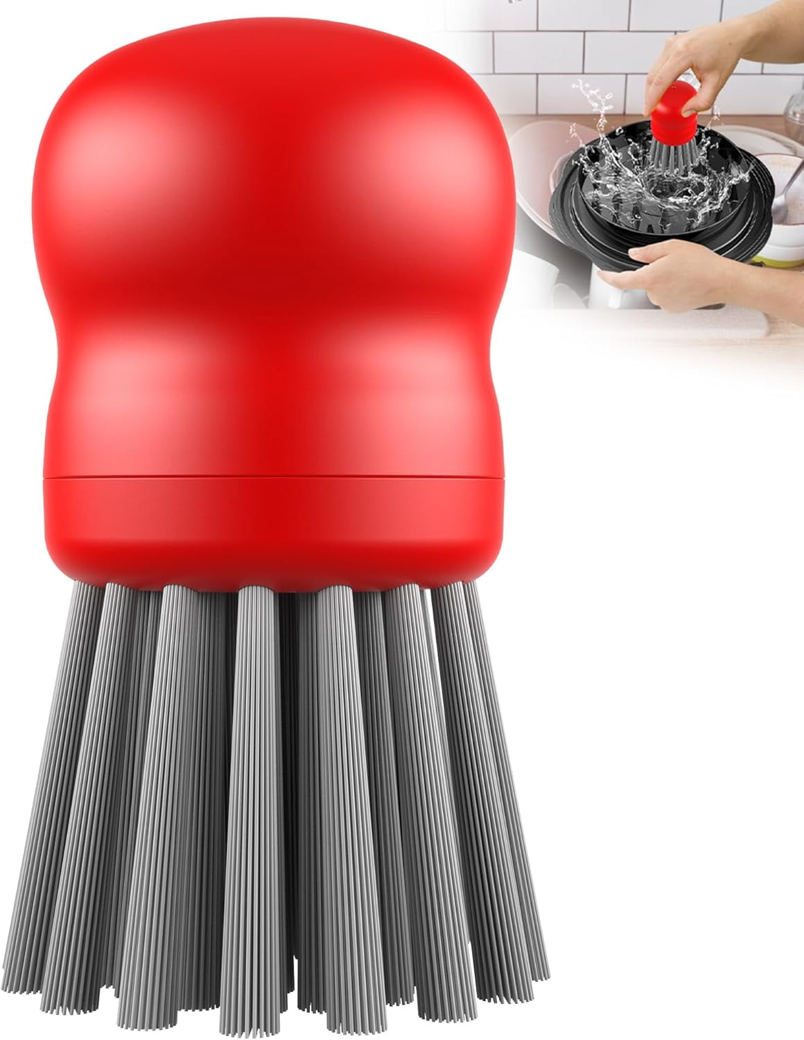 Chicken Shredder Brush with Custom Extended Bristles, Dish Scrub Brush ...