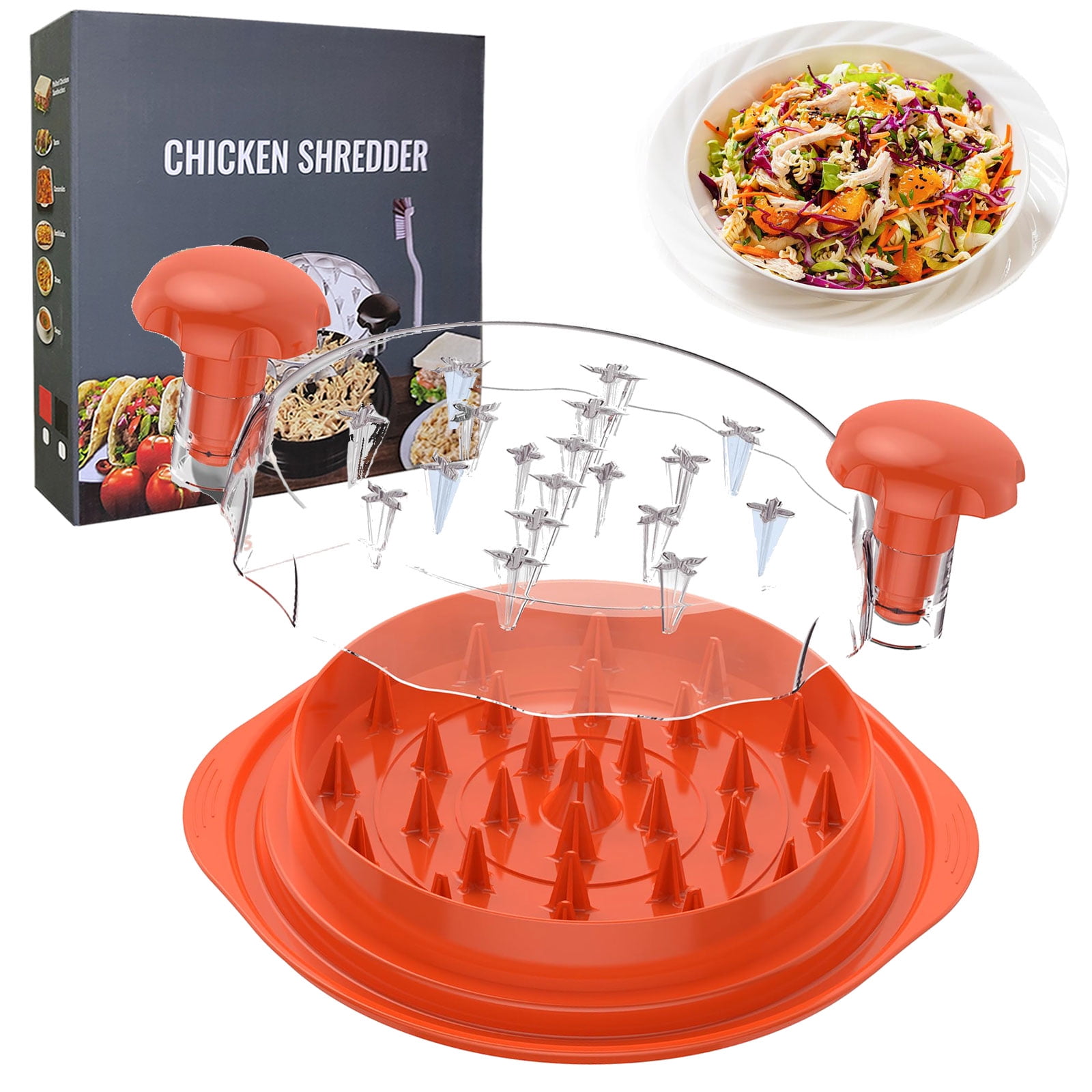 Chicken Shredder Large Chicken Breast Shredder Tool Twist with Brush ...