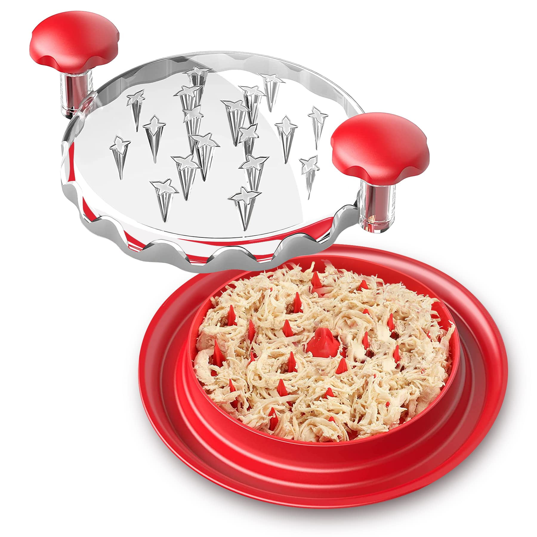 Chicken Shredder ShredMachine Meat Shredder Tool Twist with Clear Cover ...