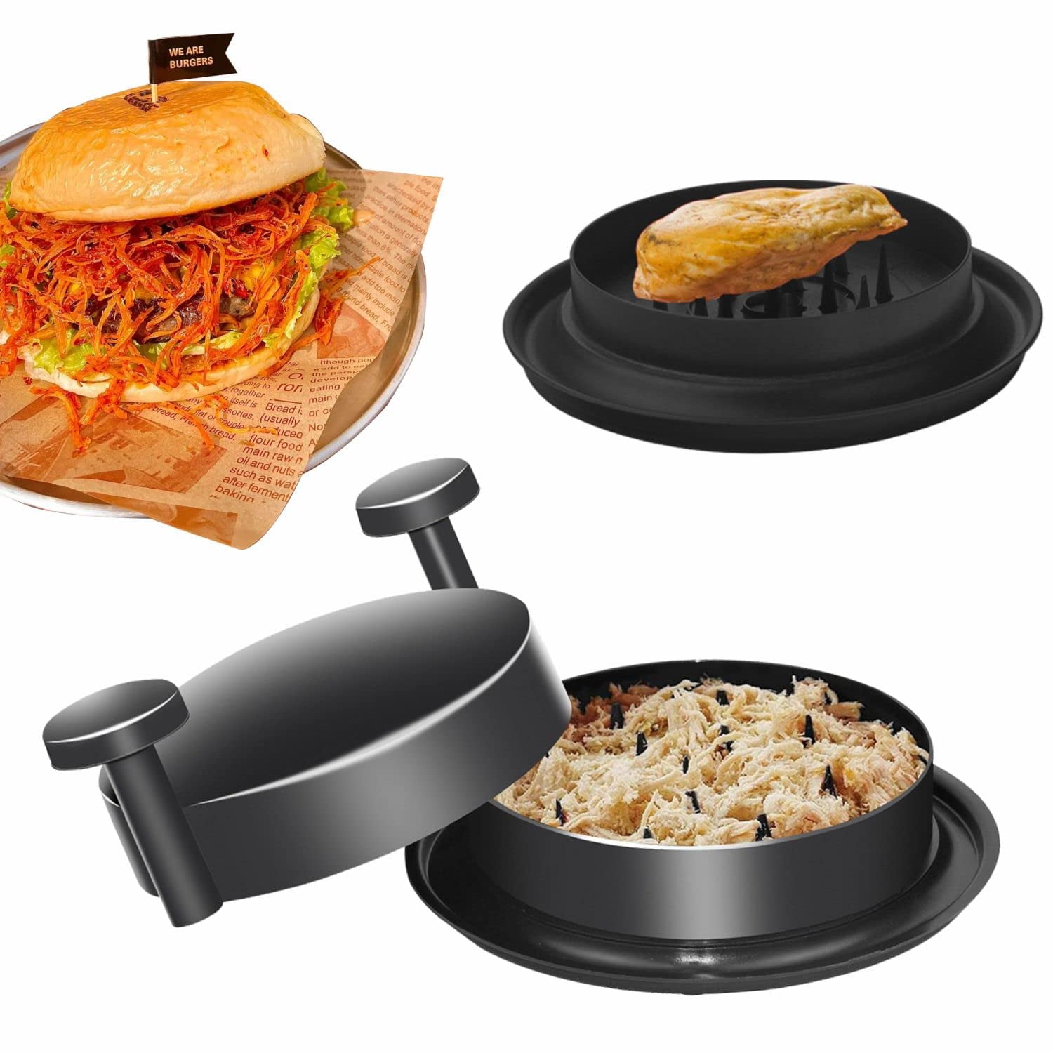 Chicken Shredder, Shredded Meat Tool with Anti-Skid Base Safe and ...