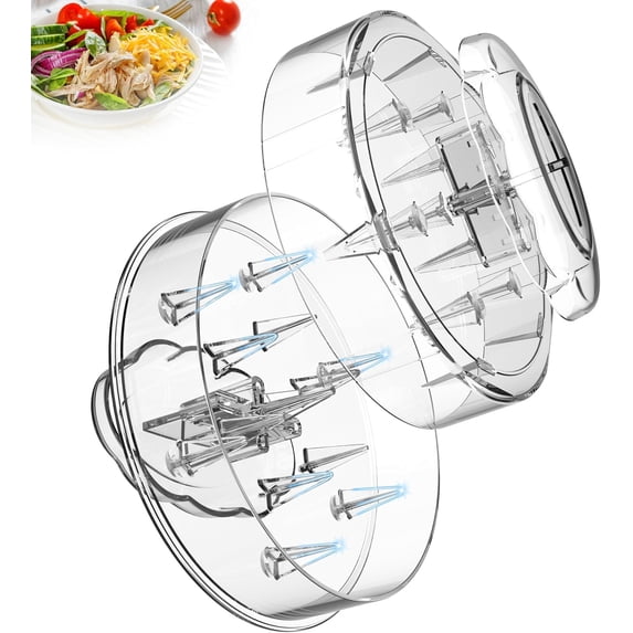 Chicken Shredder Tool Twist, 7.59" Clear Handheld Meat Shredder with ...