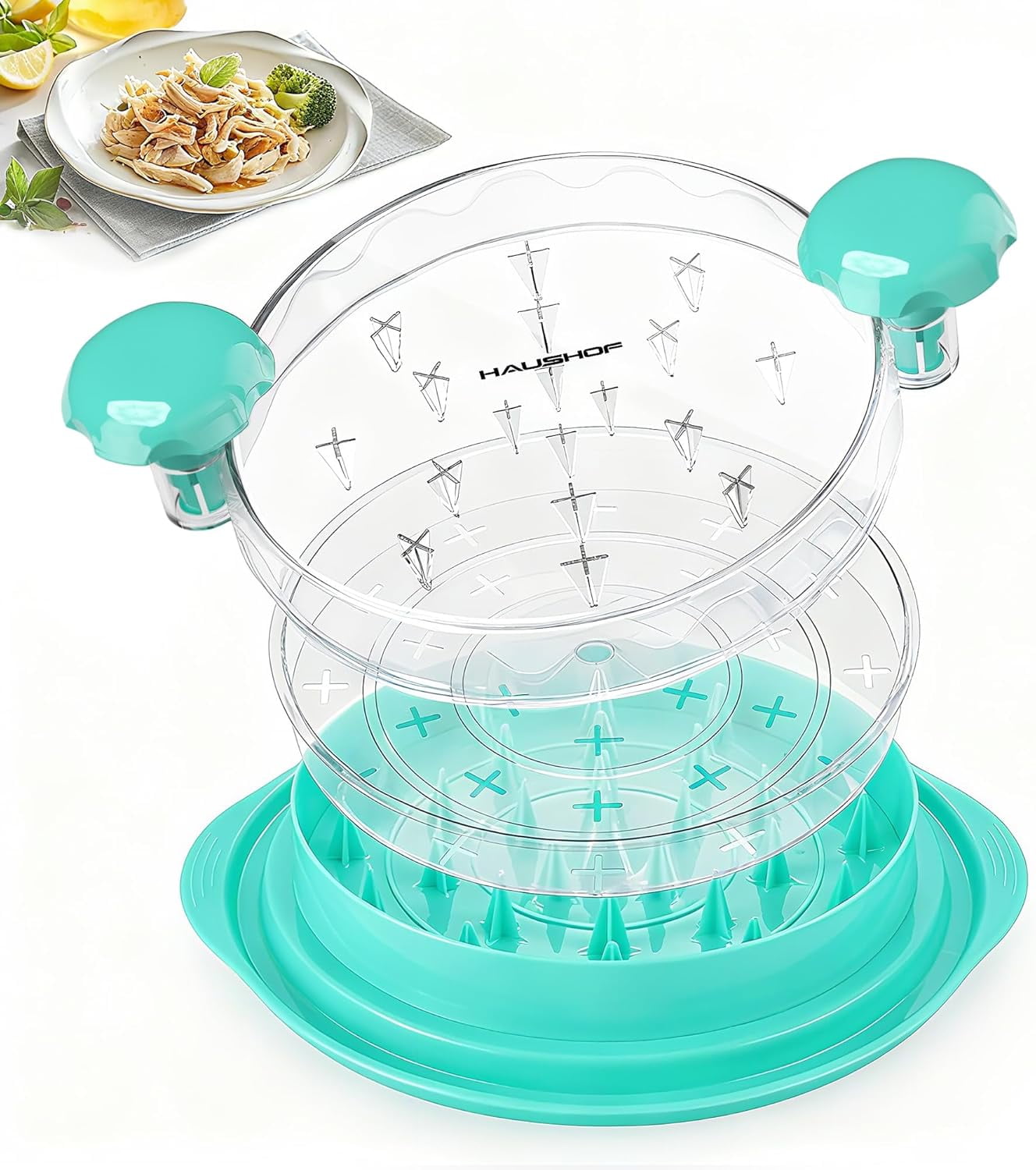 Chicken Shredder Tool Twist, Lar 3 Layer Meat Grinder, Visible, Strong ...