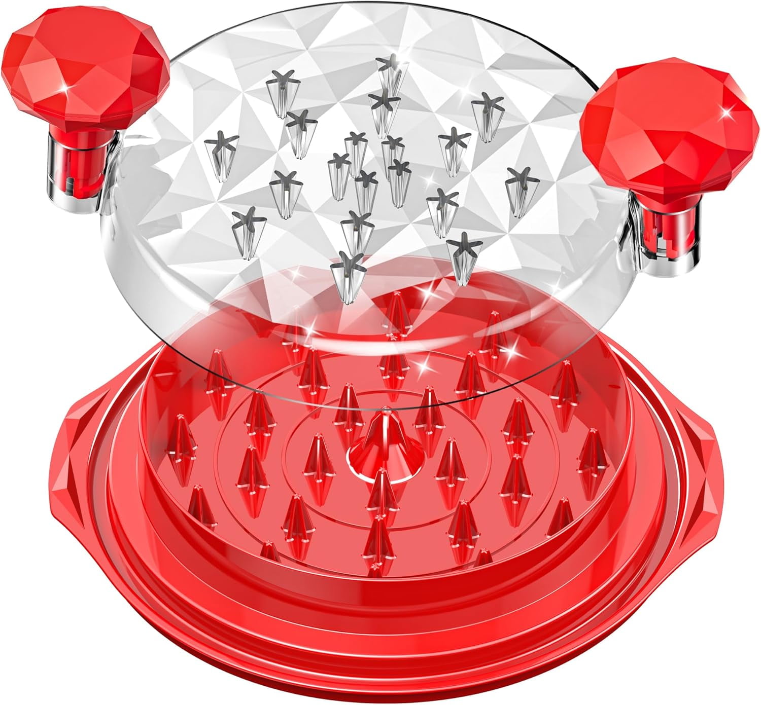 Chicken Shredder Tool Twist Large with Brush, 10" Pro Visible Meat ...