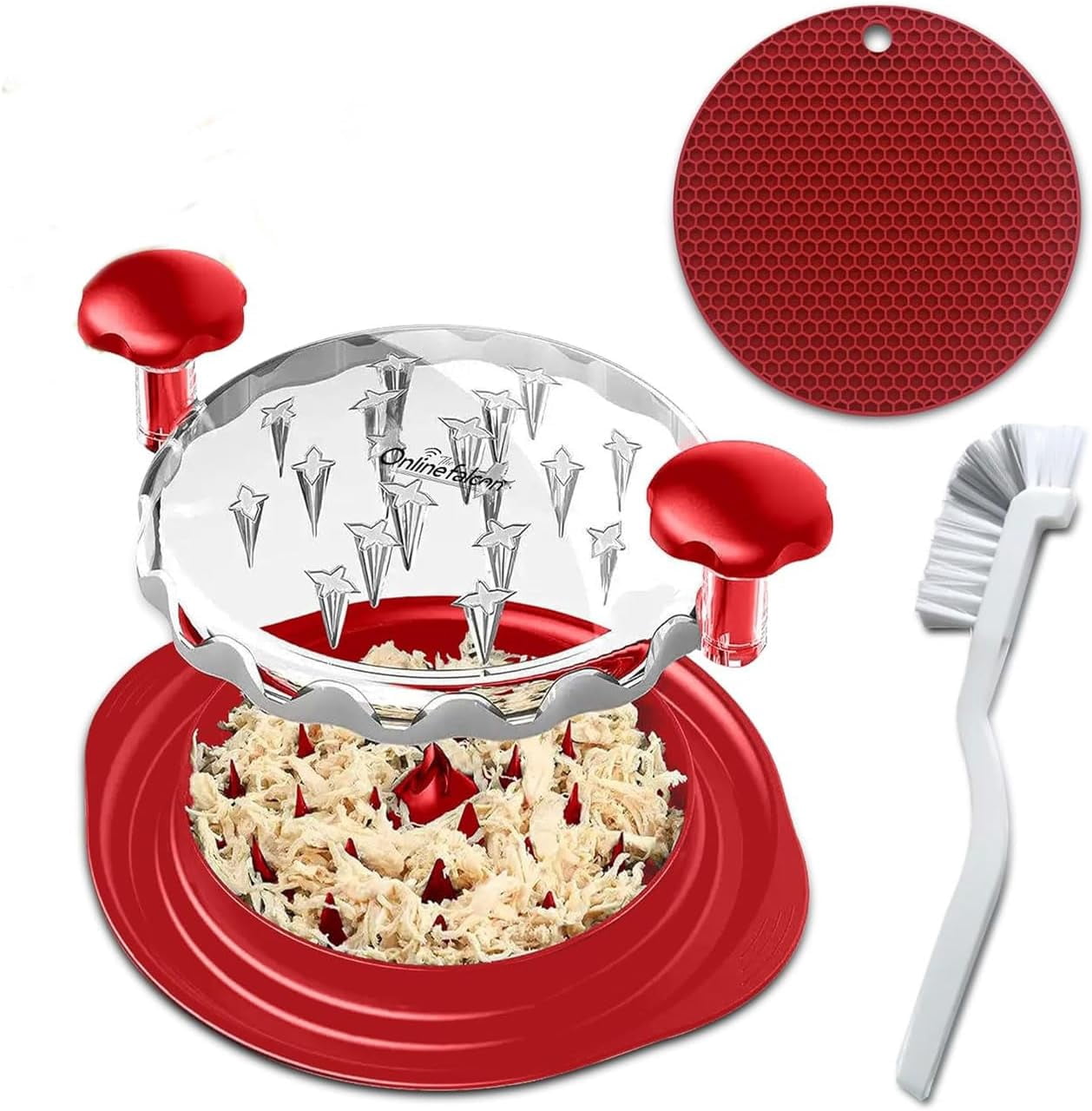 Chicken Shredder Tool Twist, Large Meat Shredder with Ergonomic Handle ...