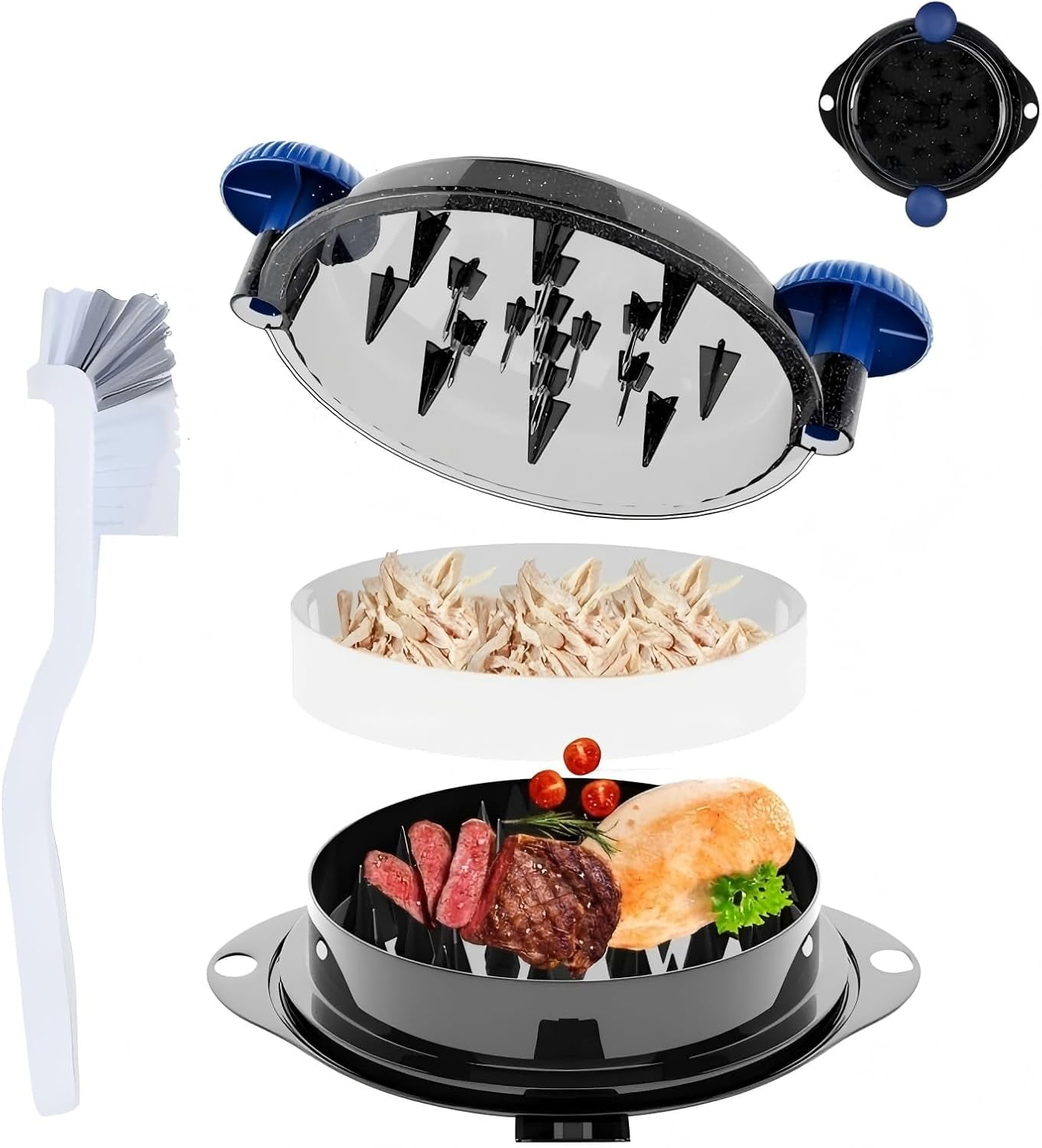 Chicken Shredder Tool Twist Meat Shredder Lar-Meat Masher for Chicken ...