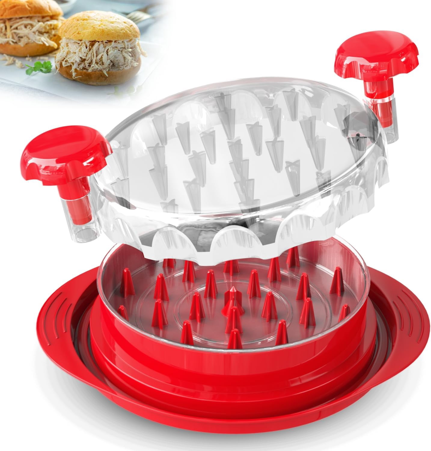 Chicken Shredder with Tray - & Easy Meat Shredder for Pulled Chicken ...