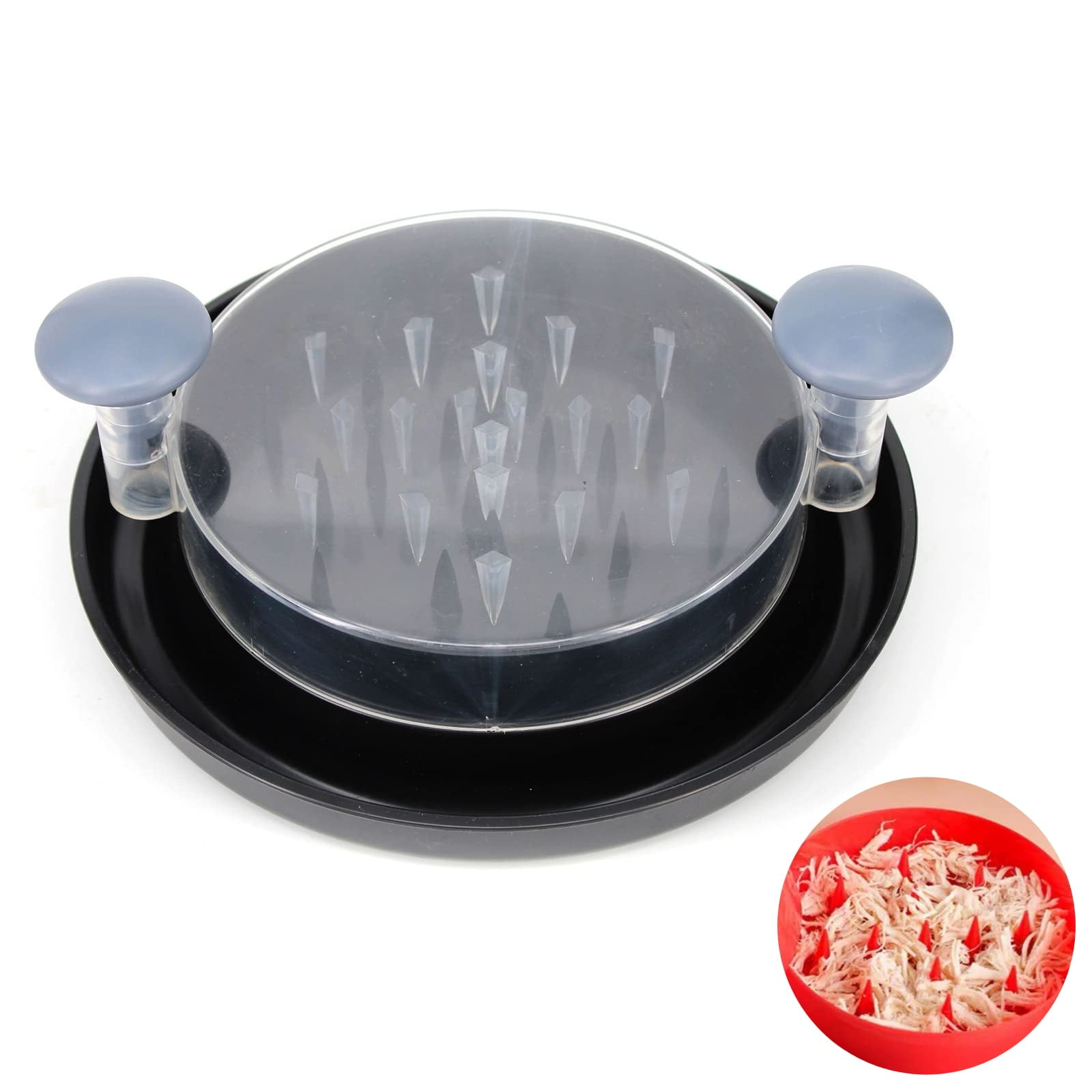 Chicken Shredder, Upgrade Meat Shredder Tool with Clear Cover, Large ...