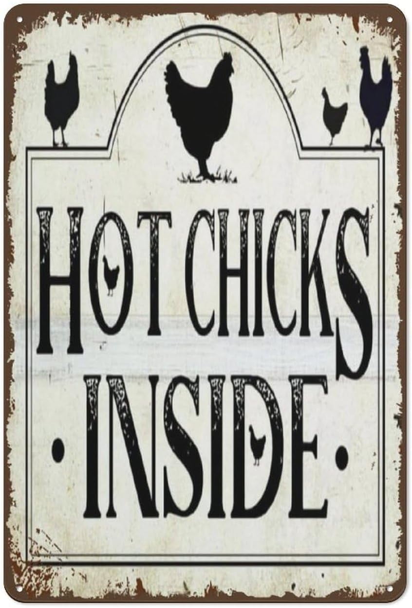 Chicken Signs For Kitchen Hot Chicks Inside Sign For Chicken Coop Funny ...
