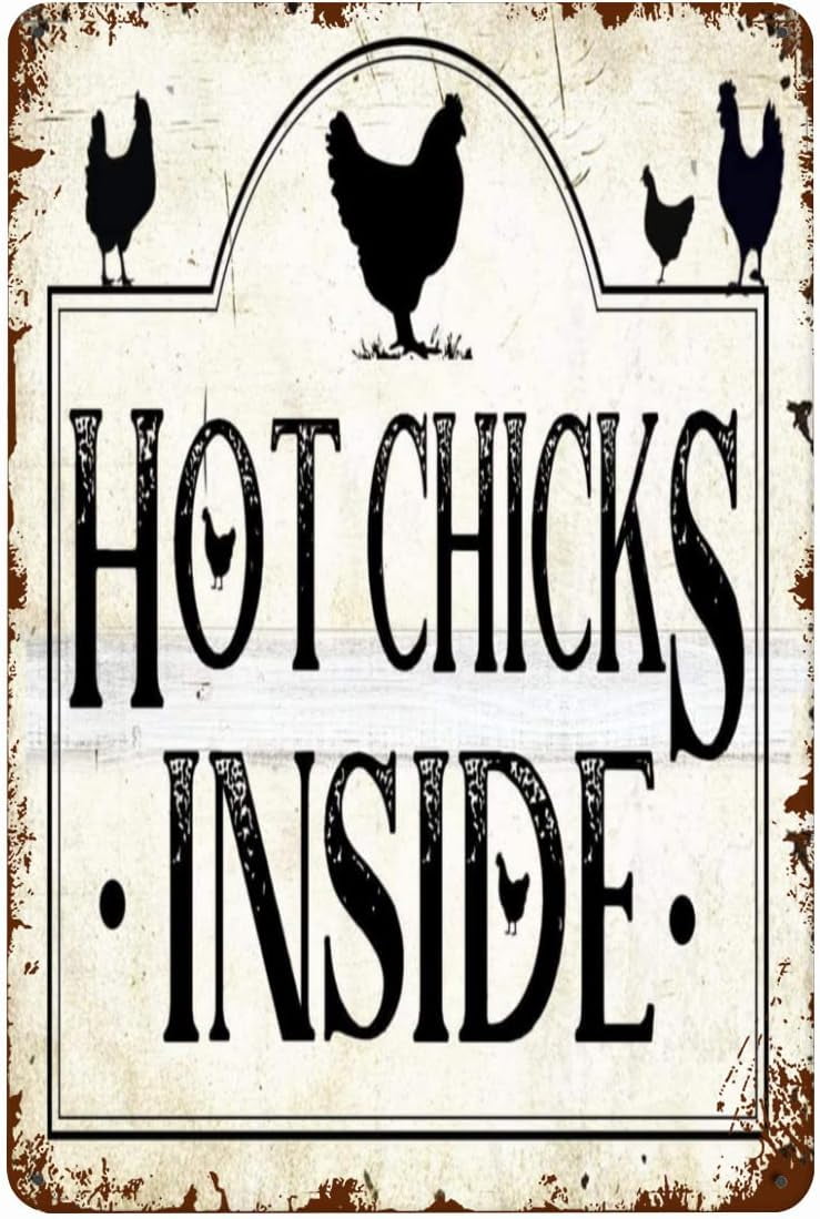 Chicken Signs For Kitchen Hot Chicks Inside Sign For Chicken Coop Funny ...