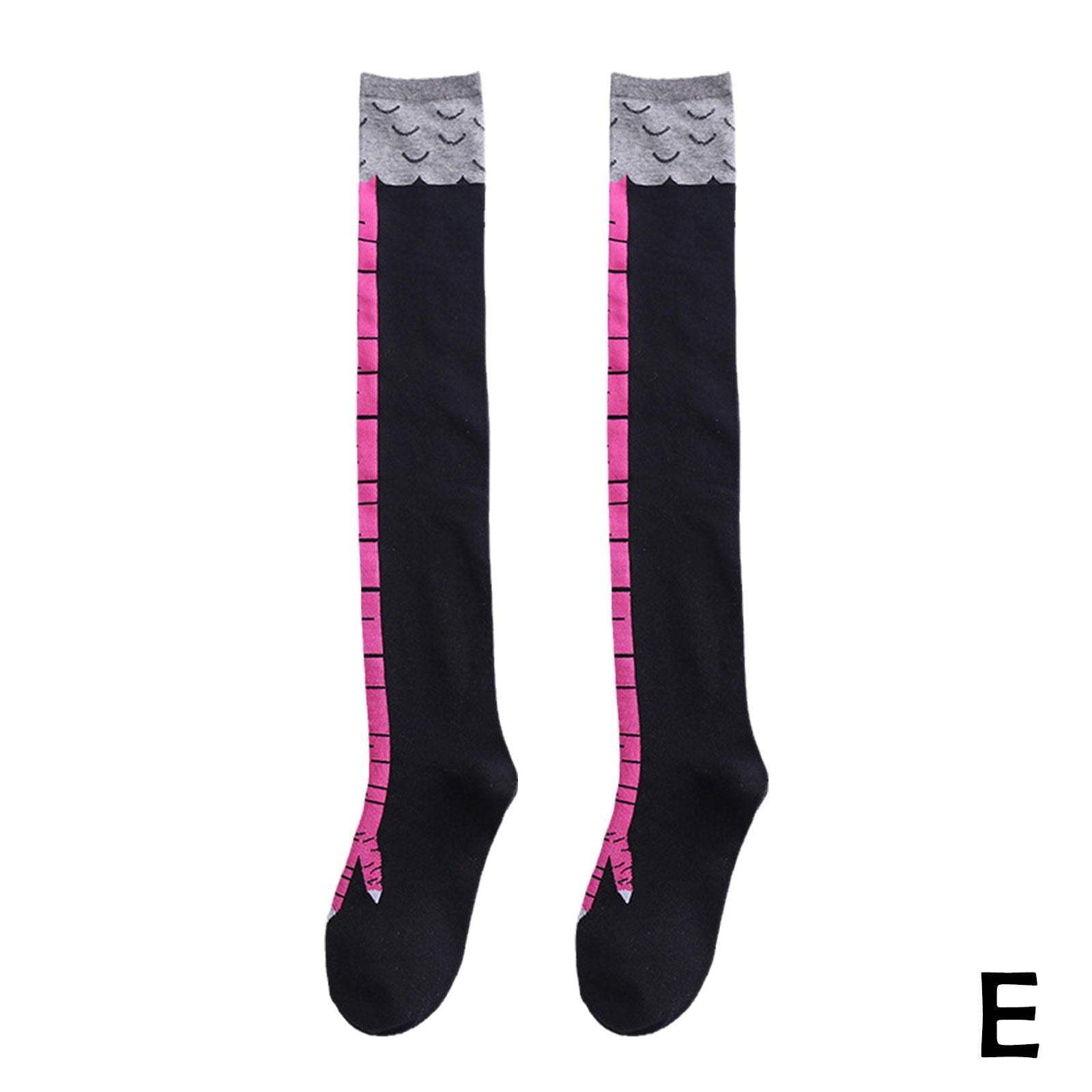 Chicken Socks Long Cartoon Leg Funny Stocking Feet Cotton Knee Thigh ...