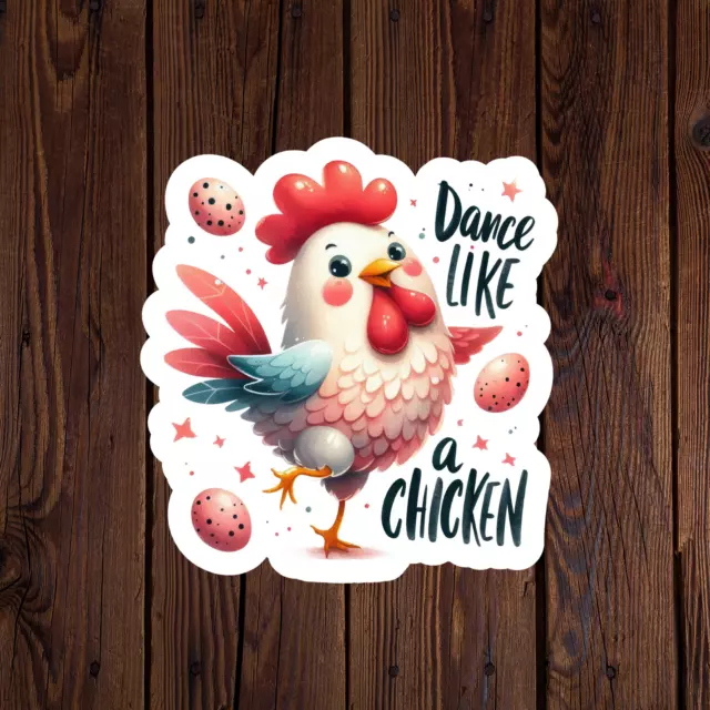 Chicken Sticker Dance Like A Chicken Cute Funny Animal Sticker Phone ...