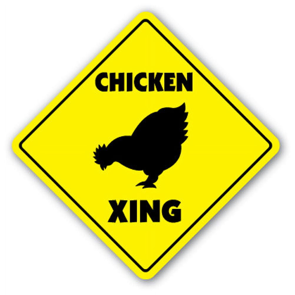 Chicken Street [3 Pack] of Vinyl Decal Stickers | 1.5" X 7" | Indoor ...
