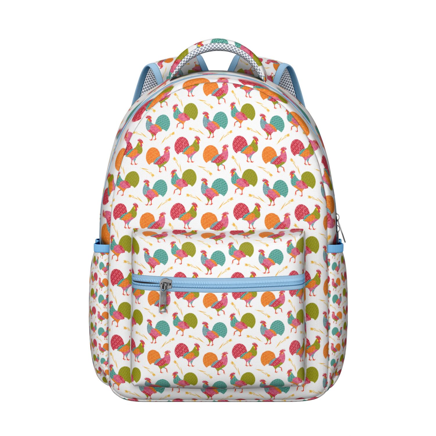 Chicken Student School Backpack for Student Cute Cartoon Egg and Chick ...