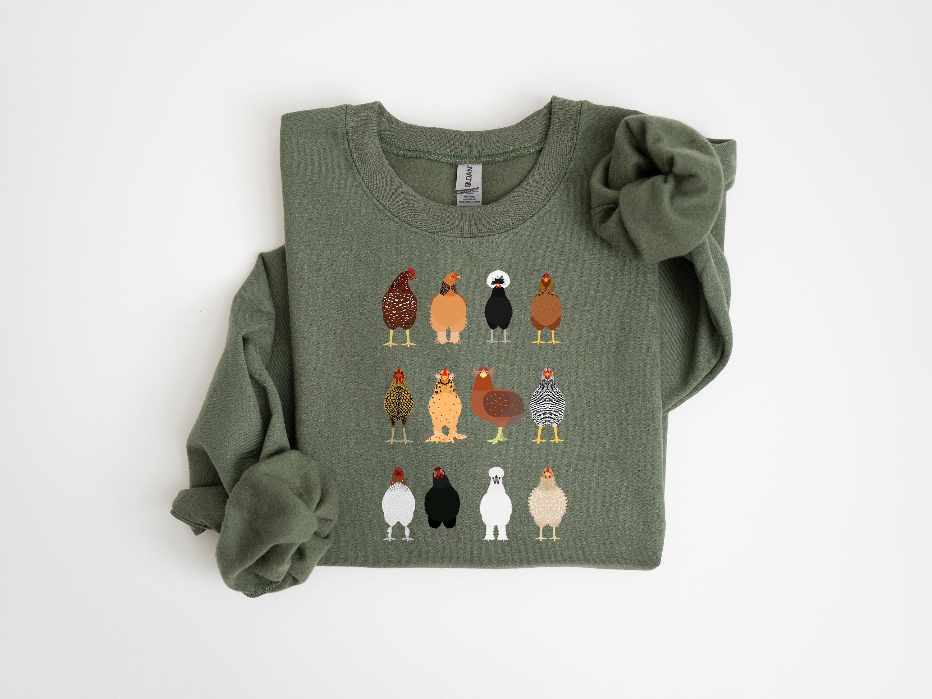 Chicken Sweatshirt,Animal Lover Gift,Gift For Chicken Lover,Animal ...