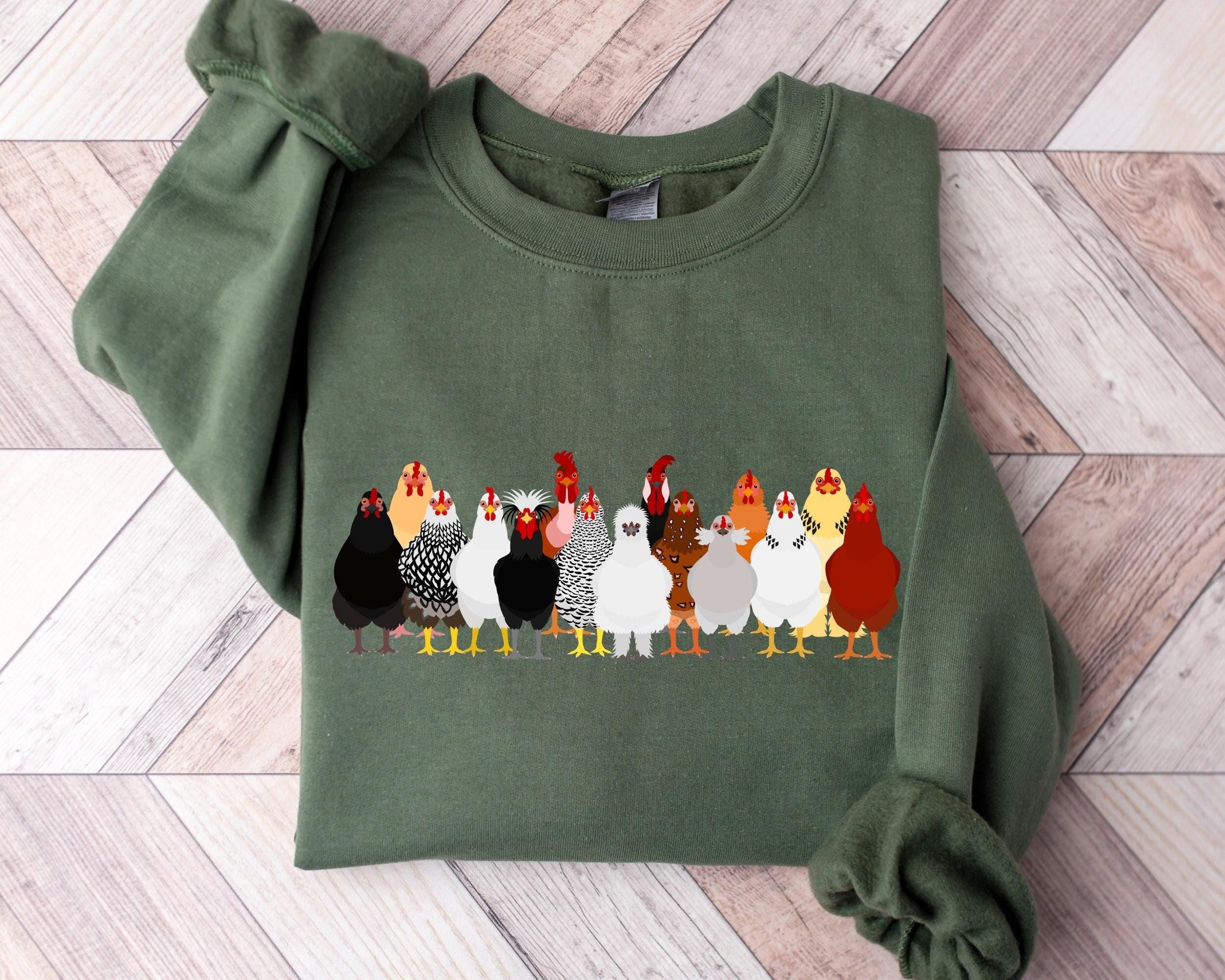 Chicken Sweatshirt, Funny Farm Animal Crewneck - Walmart.com