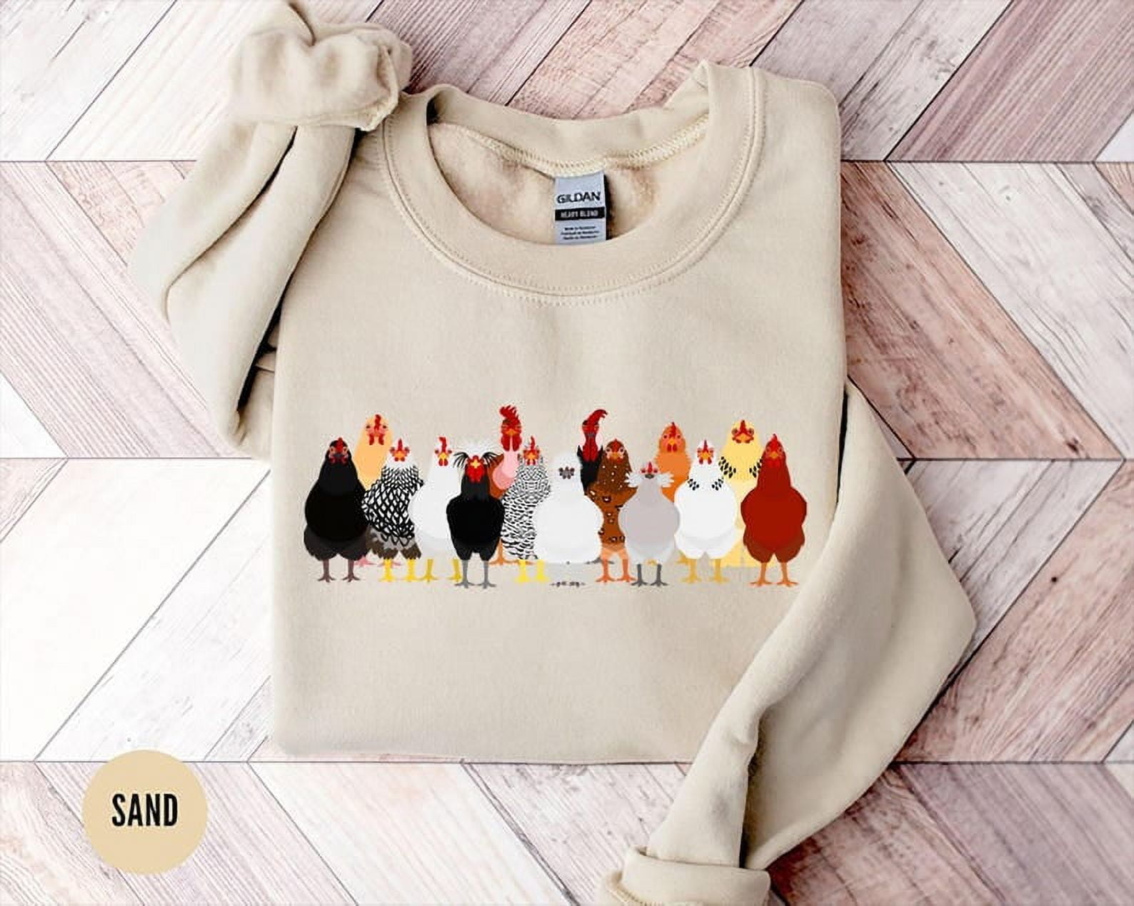 Chicken Sweatshirt, Mothers Day Chicken Sweatshirt, Women Chicken ...