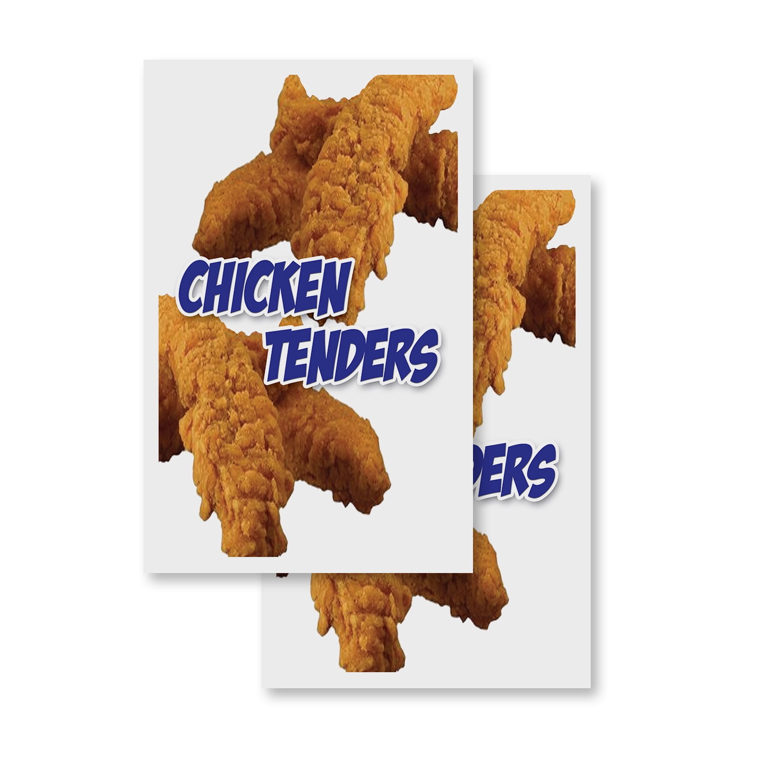 Chicken Tenders (2-PACK) 24" x 36" Vinyl Decals | Sign Insert Peel ...