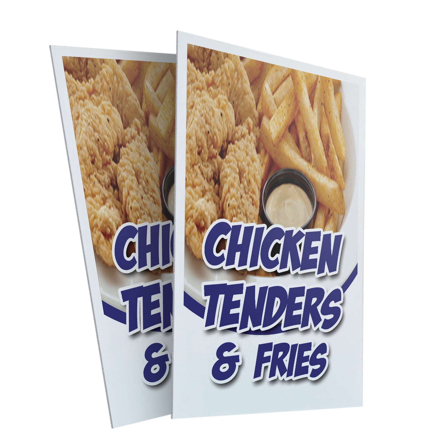 Chicken Tenders And Fries (2-PACK) 24" x 36" Plastic Signs | Sign ...