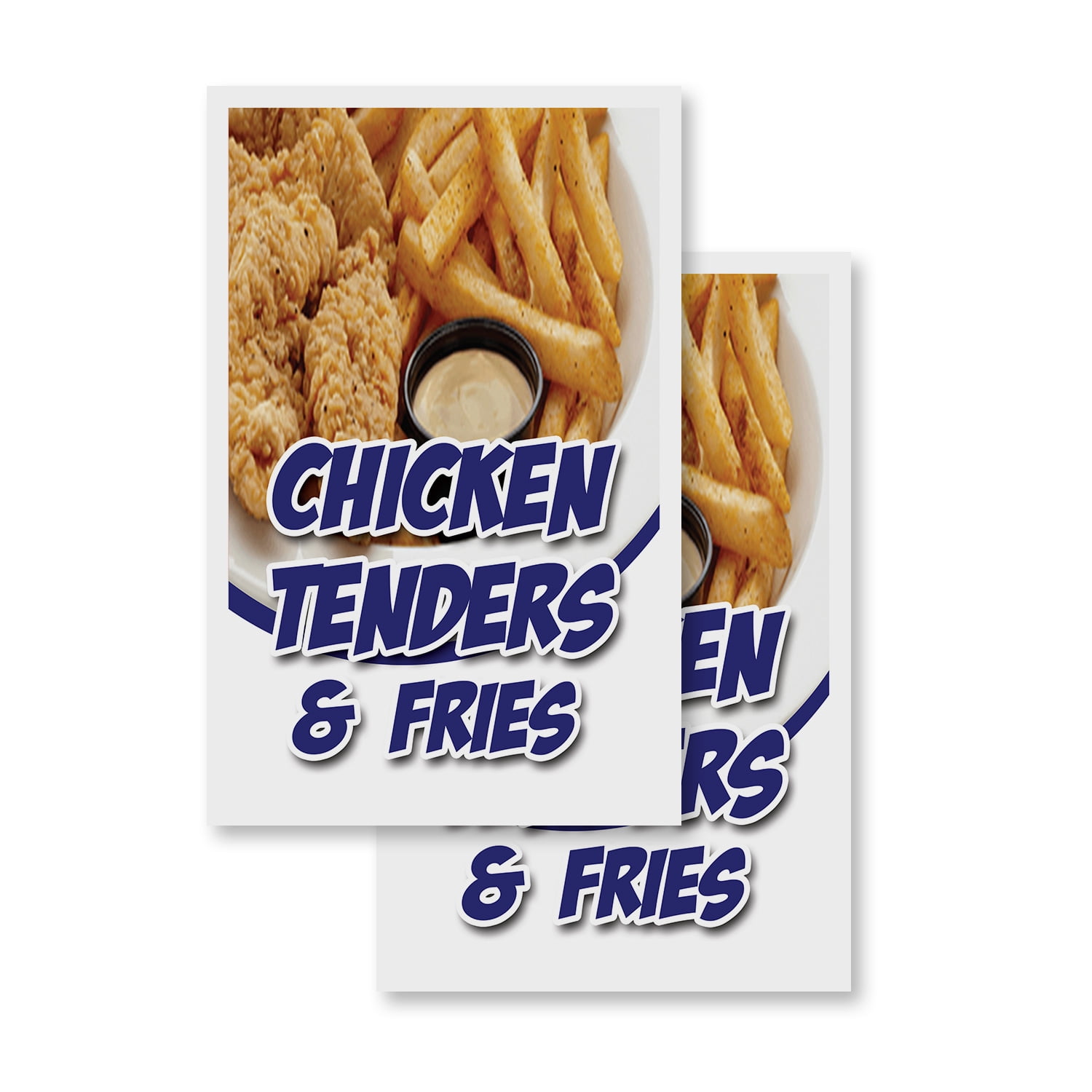 Chicken Tenders And Fries (2-PACK) 24" x 36" Vinyl Decals | Sign Insert ...