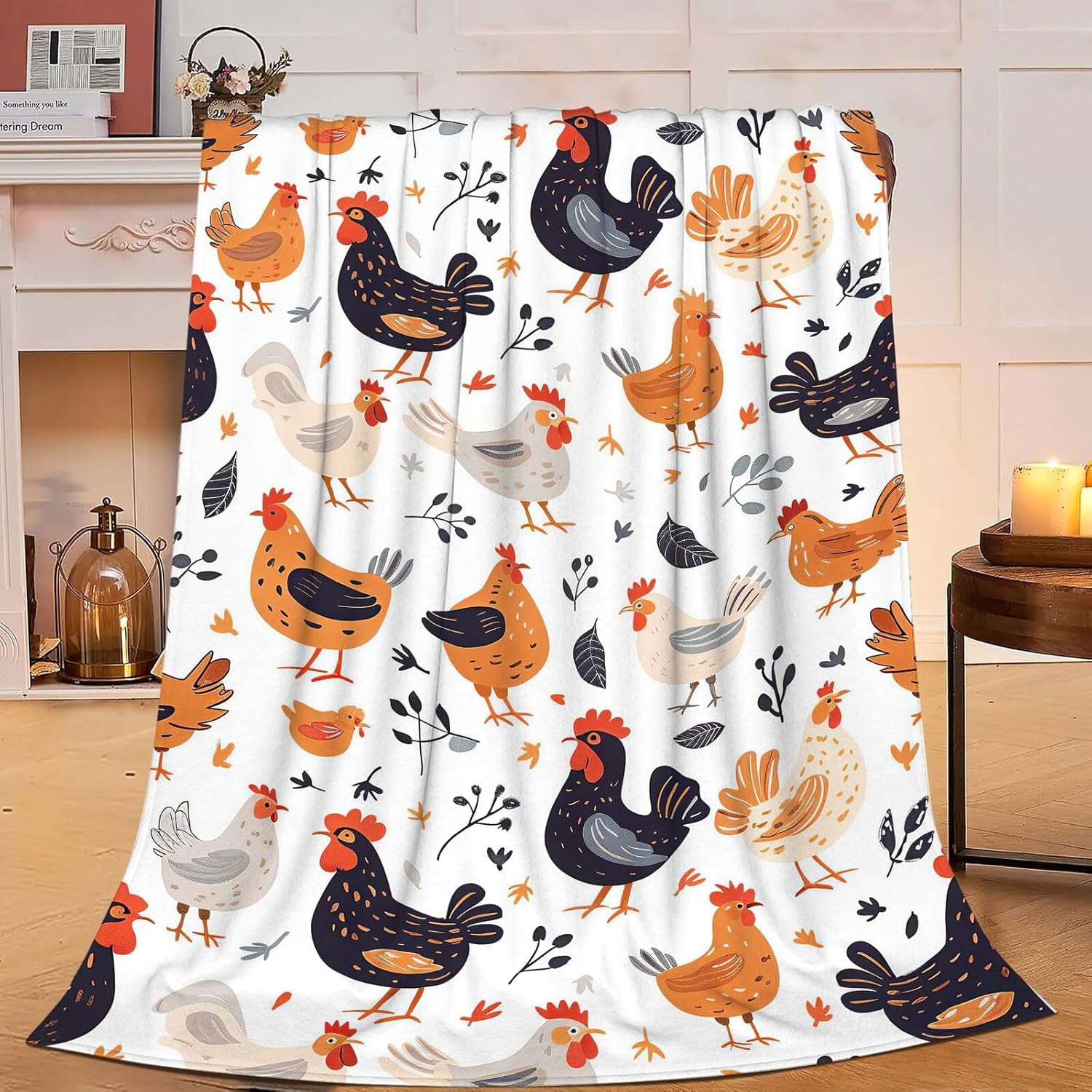 Chicken Throw Blanket Cartoon Chicken Rooster Gifts for Kids Girls Boys ...