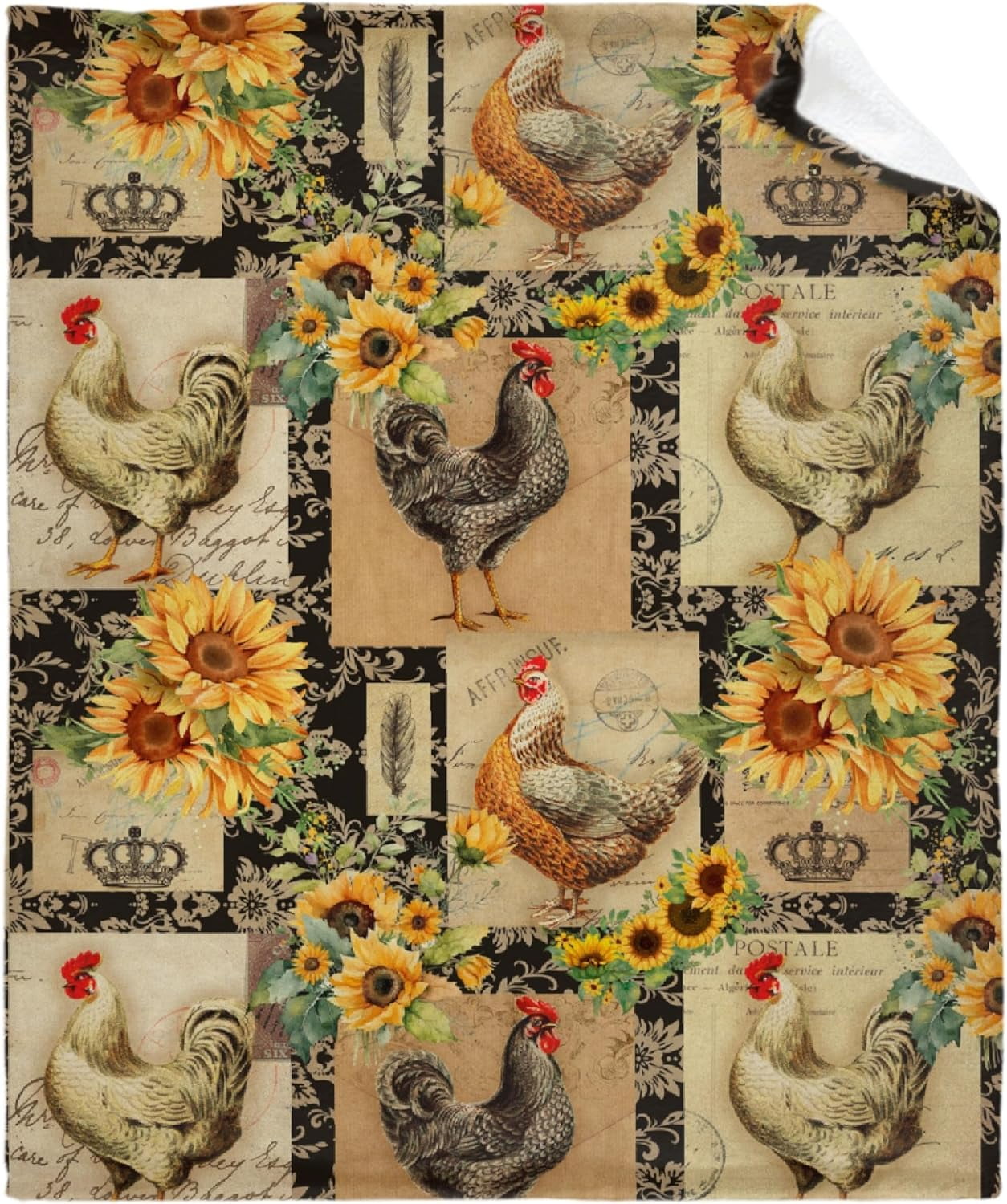 Chicken Throw Blanket is Super Soft and Warm,The Lightweight Flannel ...