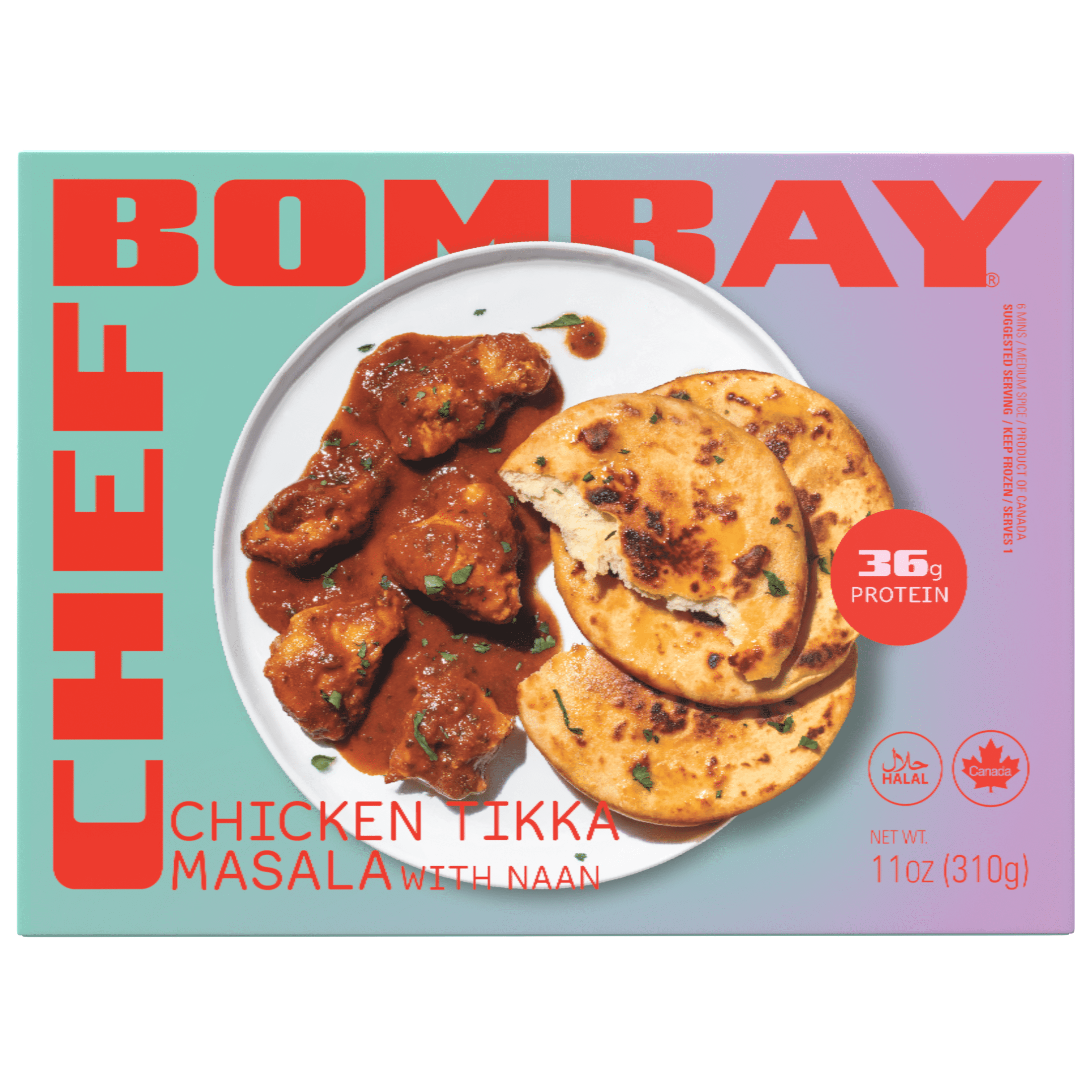 Chicken Tikka Masala with Naan. 10 oz Frozen Packaged Meal. Ready to ...