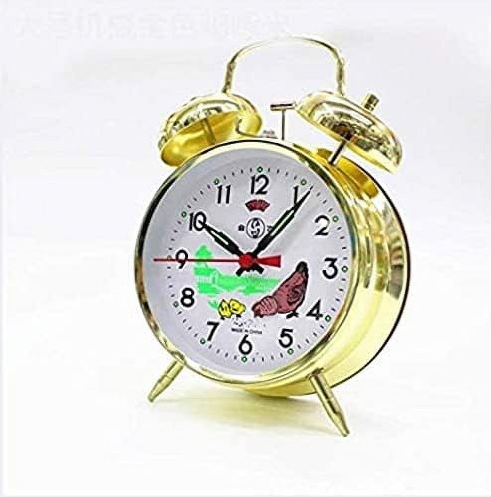 Chicken Vintage Mechanical Wind Up Twin Bell Alarm Clock, Ticking ...
