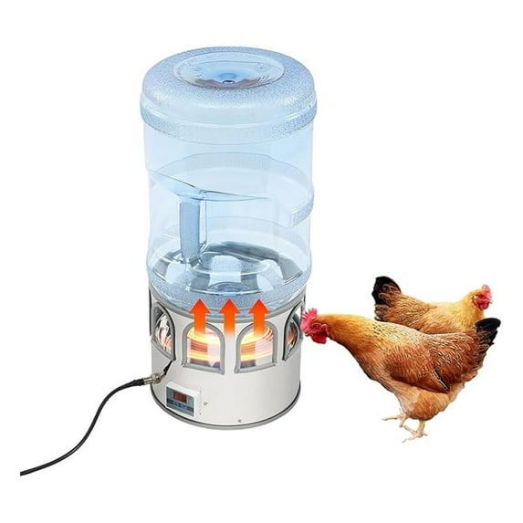 Chicken Water Heater with 5 Gallon Bucket, Heated Poultry Waterer for ...
