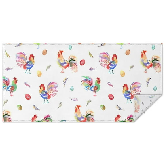 Chicken Watercolor Rooster Egg Pattern Rectangle Tablecloth 60"x120 ...