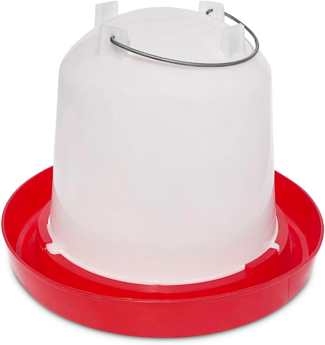 Chicken Waterer 1.5-Gallon Metal Handle Poultry Drinker | Large ...