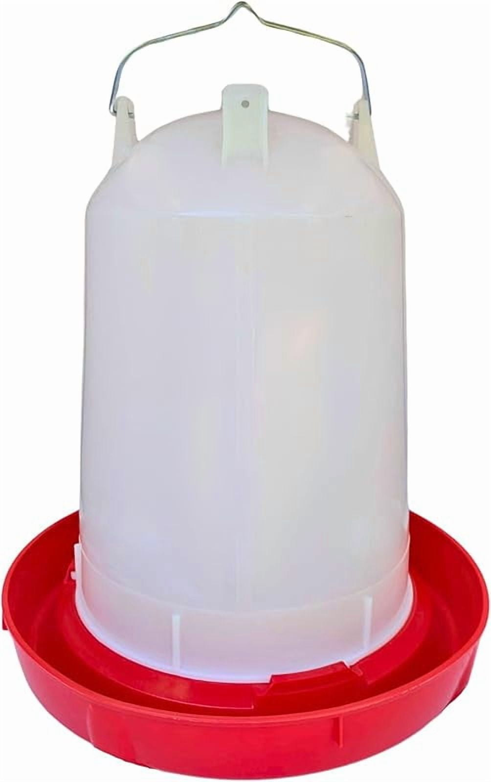 Chicken Waterer 4-Gallon Metal Handle Poultry Drinker | Large Capacity ...