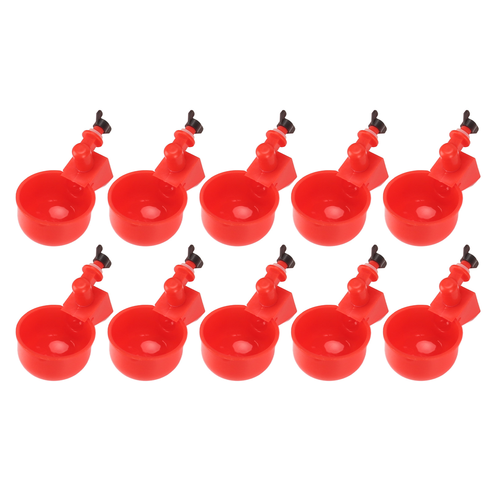 (12) AUTOMATIC WATERER DRINKER CUPS & 1/2" PVC TEE FITTING CHICKEN ...