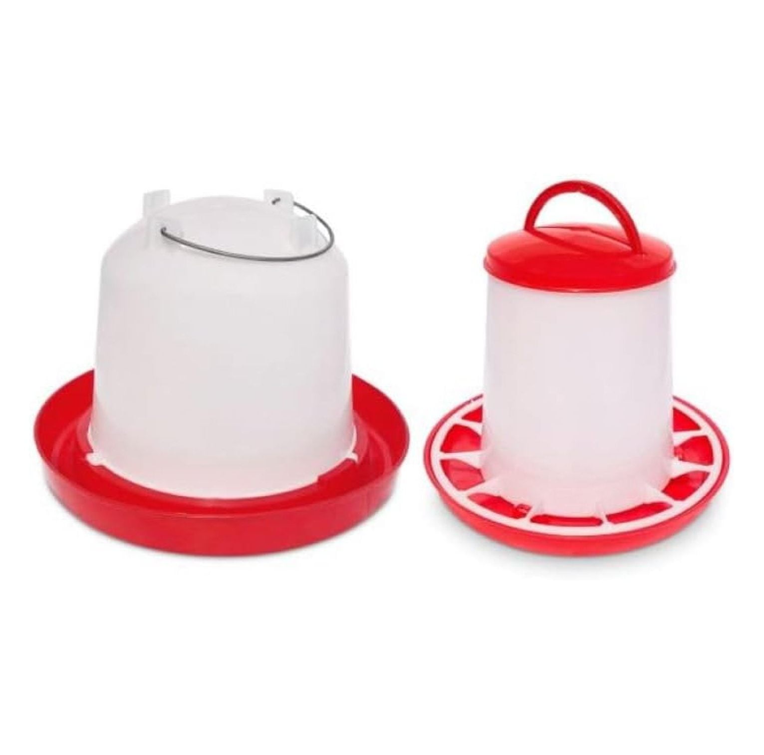 Chicken Waterer and Feeder Set | 1.5 Gallon Poultry Drinker and 11 ...
