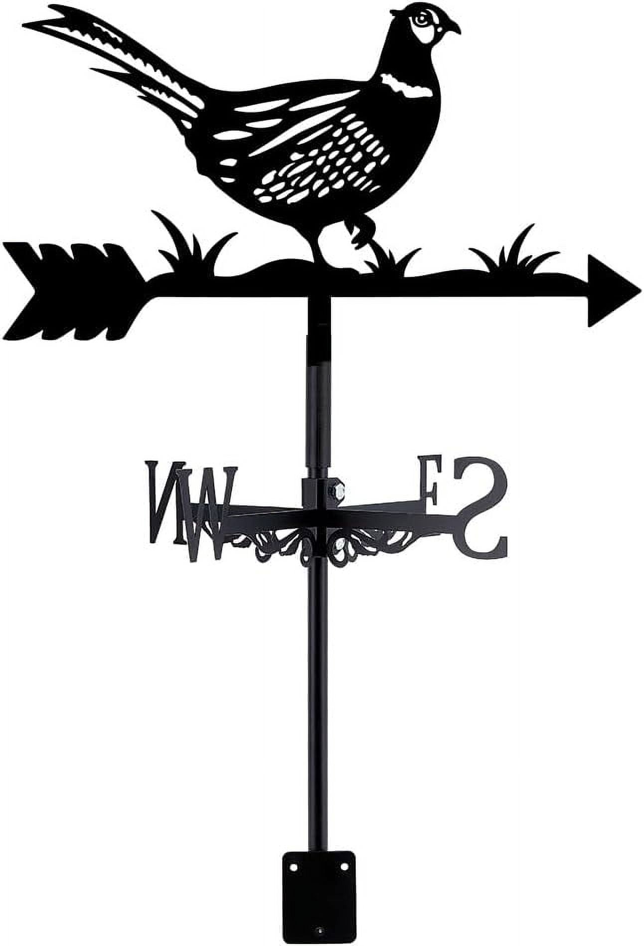 Chicken Weather Vane Animal Black Metal Weathervane Pheasant Wind ...