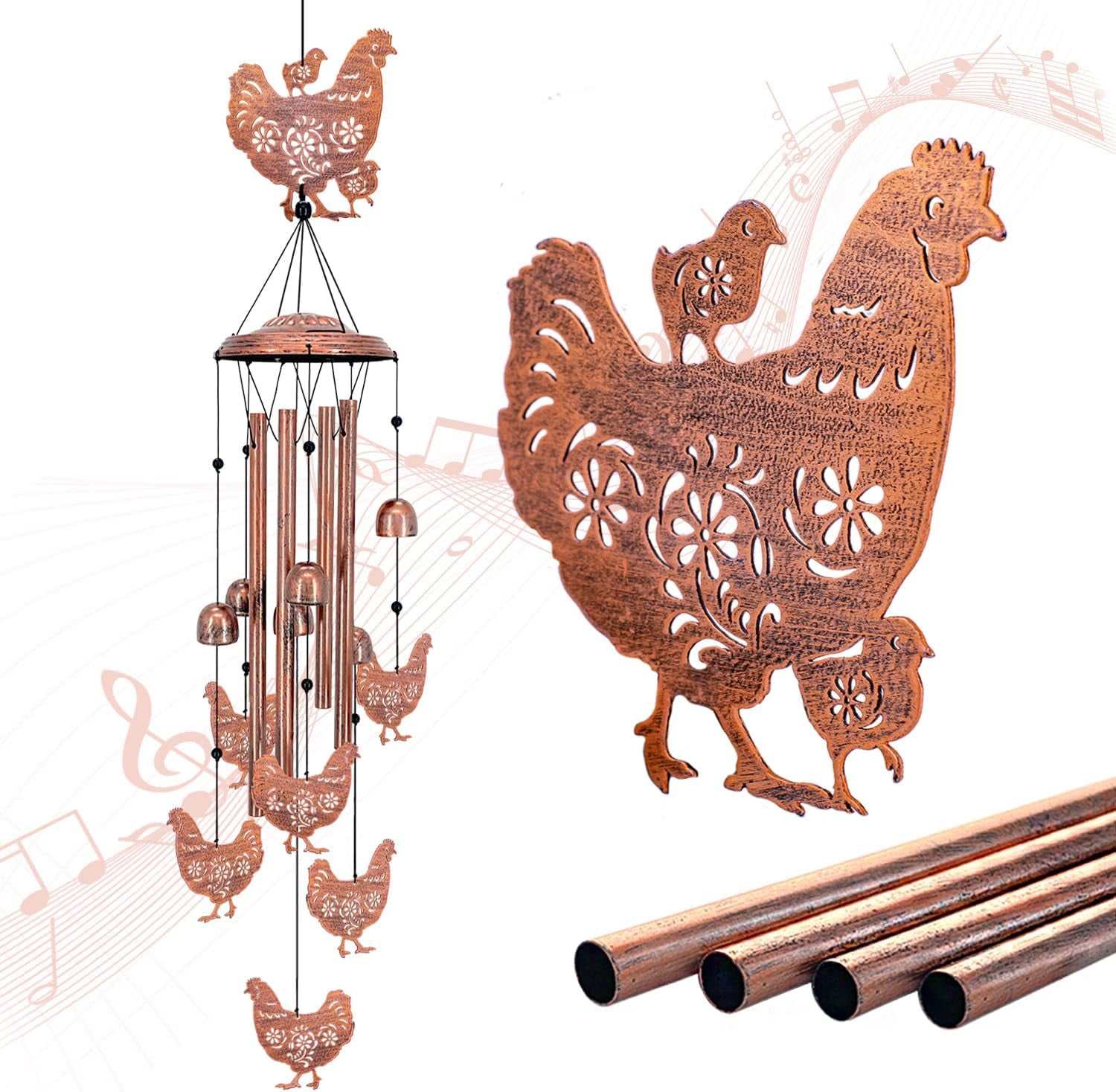 Chicken Wind Chimes Outdoor Chicken Gifts for Women Men Mom Gardening ...