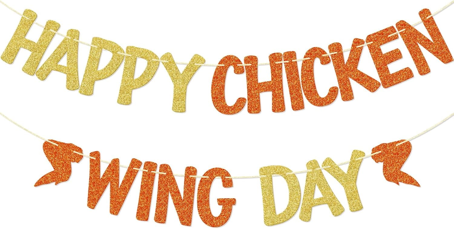 Chicken Wing Day Banner, Chicken Wing Party Decorations, Chicken Wing ...