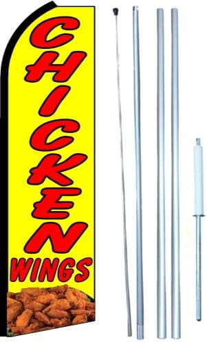 Chicken Wings Swooper Flutter Flag Kit (partial sleeve) 3ft X 11.5ft ...