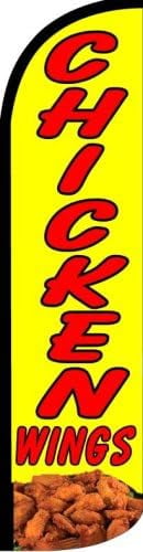 Chicken Wings Swooper Windless Flag (full sleeve) 3ft X 11.5ft Flag by ...