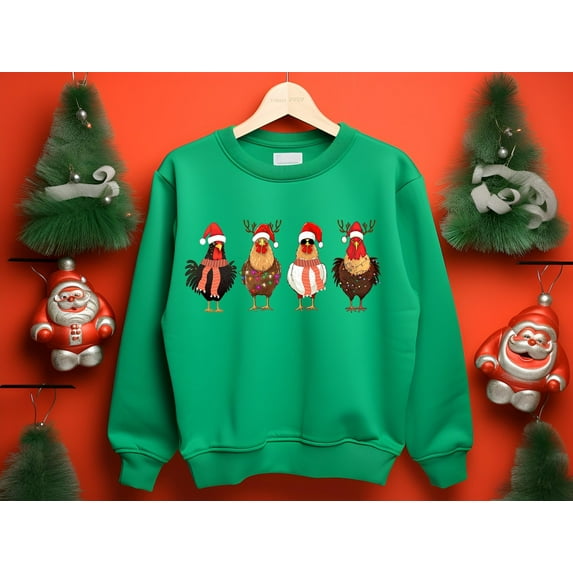 Chicken Winter Lights Shirt, Farm Animal Tee All Size S-5Xl - Walmart.com