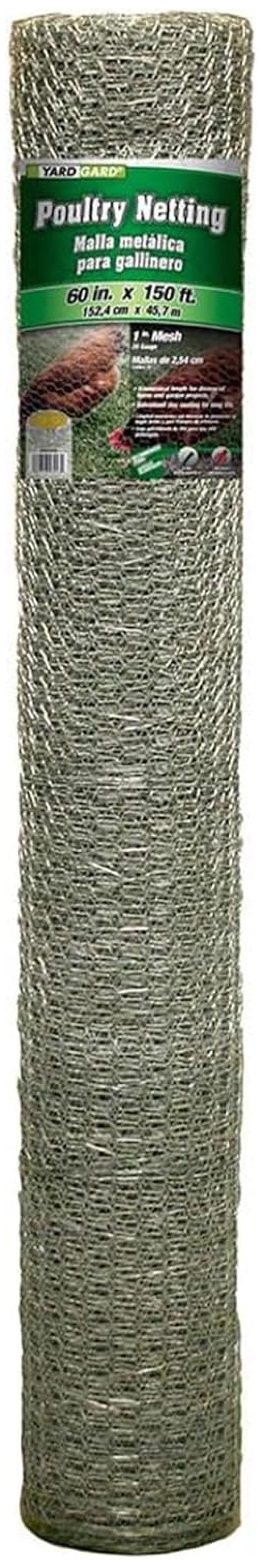 Chicken Wire 1 Inch Mesh 60 Inch X 150 Foot 20 Gauge Galvanized Steel ...