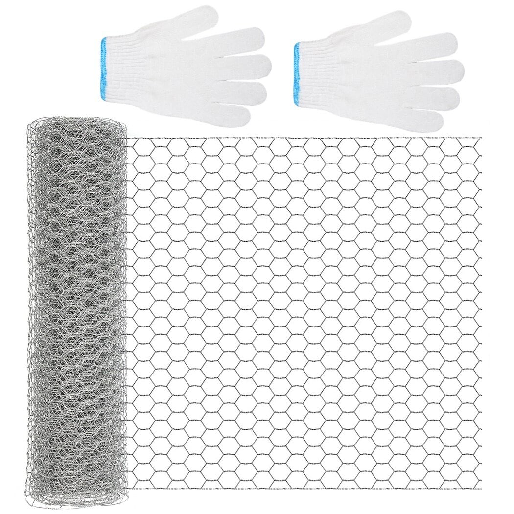Chicken Wire Fencing 15.7 Inches x 23.0 Ft, Outdoor Anti-Rust Hexagonal ...