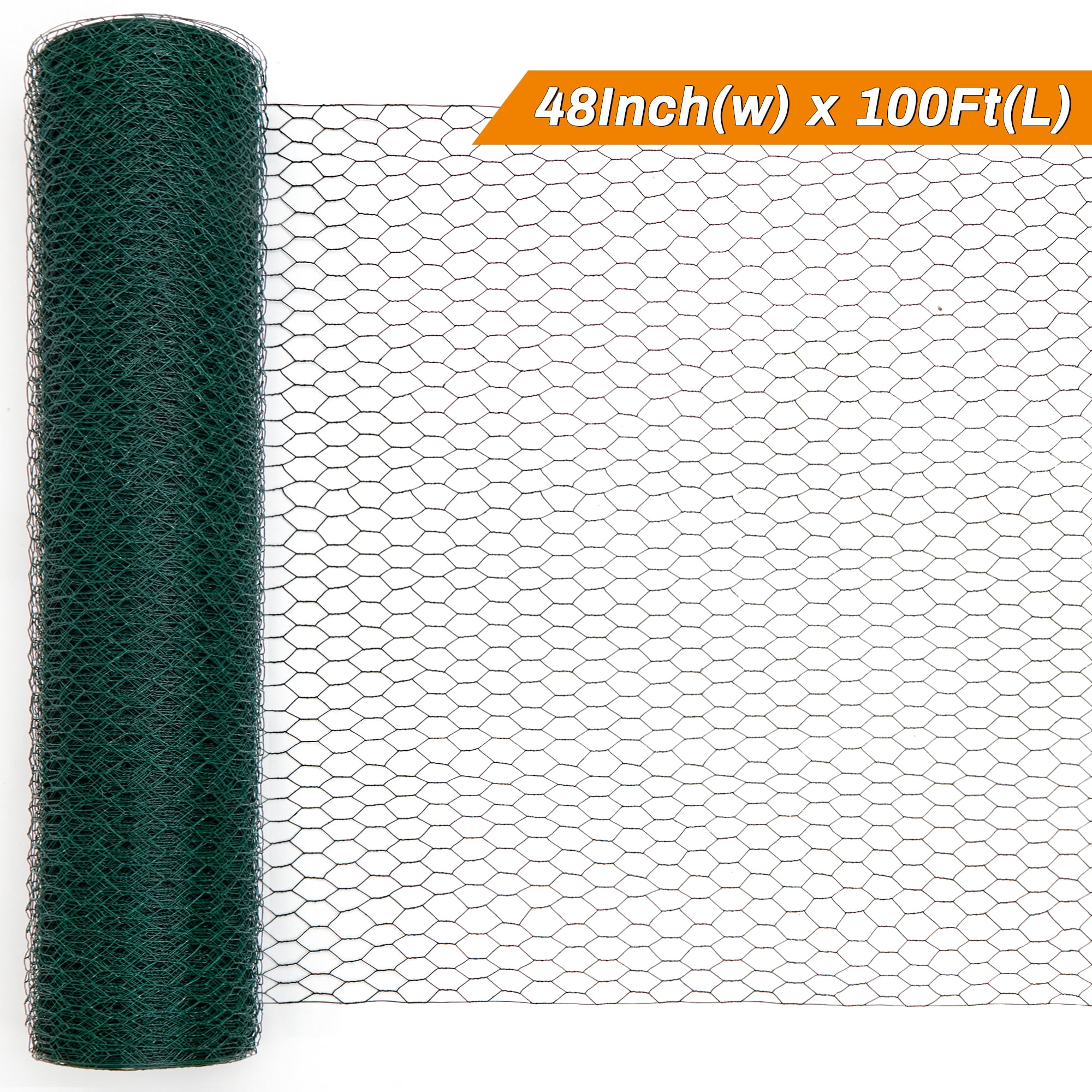 Chicken Wire Fencing Anti-Rust Galvanized MeshHexagonal 48 in. x 100 ft ...